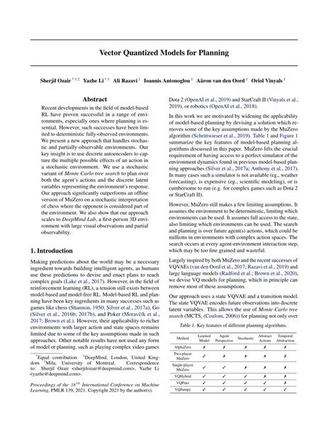 pdf vector quantized models for planning dokumen tips