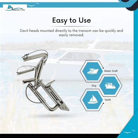 Buy Marine City 316 Stainless Steel Snap Insta Lock Quick Davits For