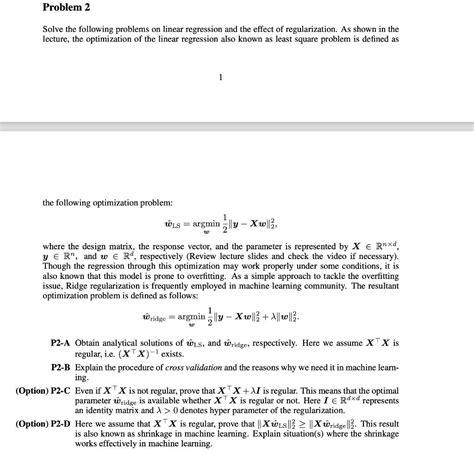 SOLVED Problem Solve The Following Problems On Linear Regression And The Effect Of
