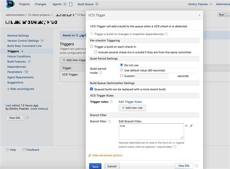 Builds In Default Branch Are Disabled In Build Configuration Teamcity Support Jetbrains