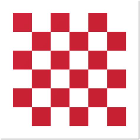 Red And White Checkerboard Print By Littlebettymakes Red And White Art Prints Checkerboard