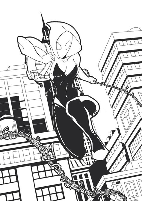 Gwen Stacy Spider Man Coloring Pages Coloring Pages