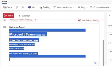 Send Microsoft Teams Meeting Link In Outlook 365 Not Working