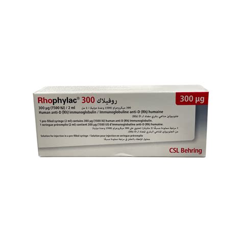 Rhophylac 300mcg Anti D Rh 1pre Filled Syringe