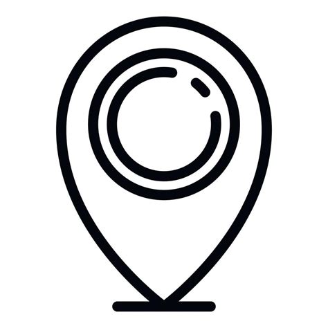 Gps Location Icon Outline Style Vector Art At Vecteezy