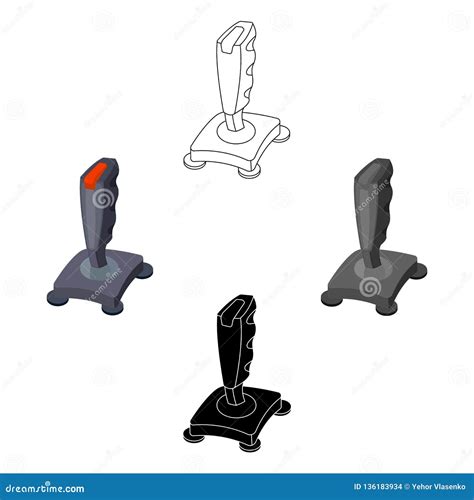 Joystick Icon In Cartoon Style Isolated On White Background Personal Computer Accessories