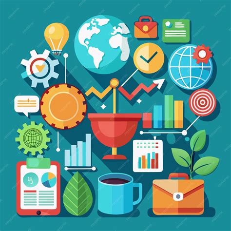 Global Business Growth Strategy With Data Analytics And Innovation Premium Ai Generated Vector