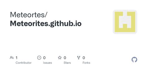 GitHub Meteortes Meteorites Github Io