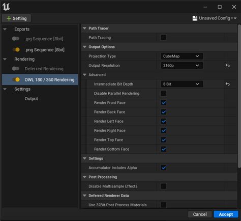 360 render pass for movie render queue basic set up