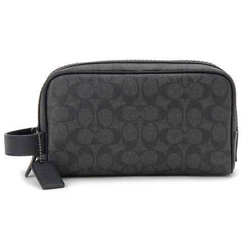 Coach コーチ セカンドバッグ メンズ グレー Ccar15qbmi5 Sm Travel Kit メルカリ