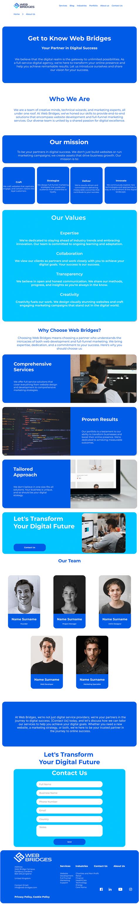 Web Bridge Ui Ux Design For Desktop And Mobile Phone Behance