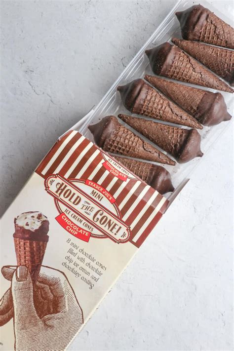 Trader Joes Mini Hold The Cone Chocolate Chip Ice Cream Cones Review