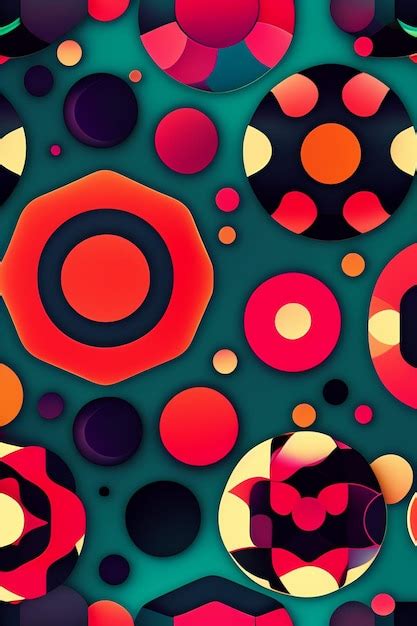 Premium Ai Image Ai Generated Multicolor Pattern Circle Geometric