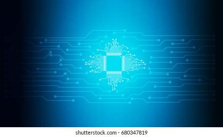 Blue Hi Technology Microprocessor Texture Vector Stock Vector Royalty Free