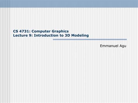 ppt introduction to 3d modeling basics and techniques powerpoint presentation id 1128547