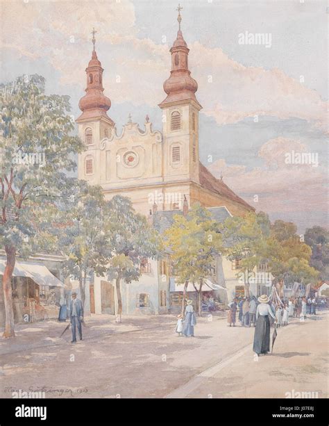 Fronleichnamsumzug In Maria Lanzendorf 1913 By Hans Götzinger Depicts A Religious Procession