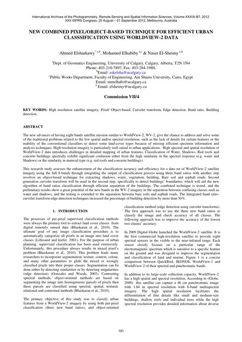 Pdf New Combined Object Based Technique For Efficient Urban Classsification Using Worldview 2 Data