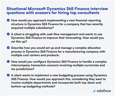 61 D365 Finance Interview Questions