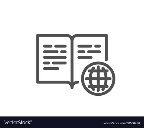 internet book line icon web document sign vector image