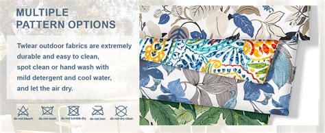 Twlear Patio Chair Cushions 19 X 19 X 3 Inch Outdoor