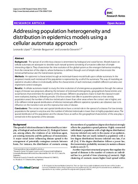 Addressing Population Heterogeneity And Distribution In Epidemics
