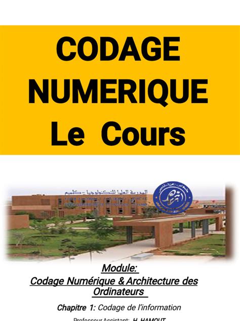 Cours Codage Numérique Pdf