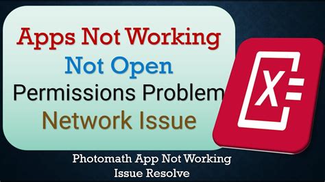 how to fix photomath app not working not open space issue network and permissions issue