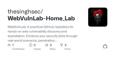 Github Thesinghsecwebvulnlab Homelab Webvulnlab A Practical