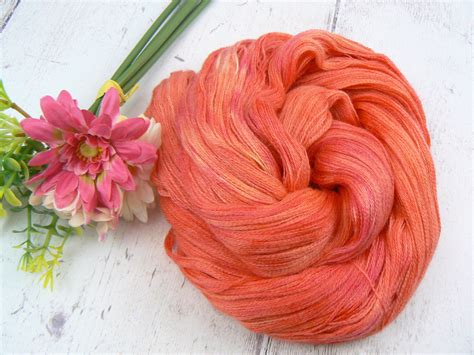 Peach Sorbet Alpaca Silk Cashmere Fine Lace Watercolours And Lace