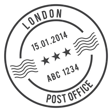 Premium Vector British Mail Round Stamp Post Office Label