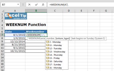 Calculating The Week Number Corresponding With A Specific Date