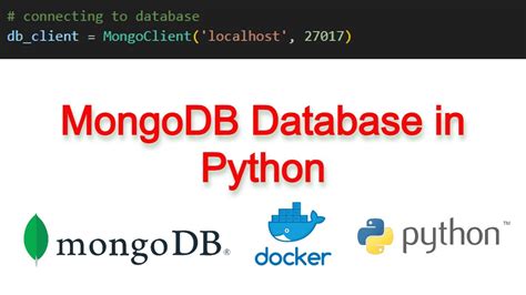 MongoDB Database In Docker Container And Python YouTube