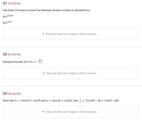 Solved Use Eulers Formula To Convert The Following Chegg