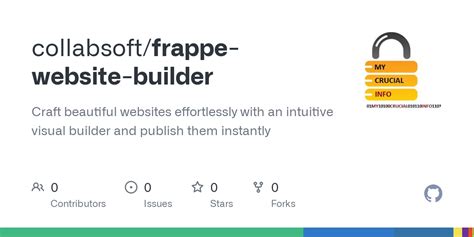 Github Collabsoft Frappe Website Builder Craft Beautiful Websites Effortlessly With An