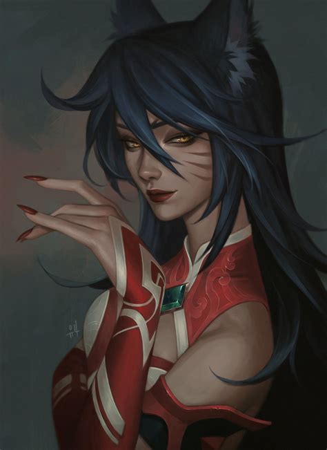Ahri League Of Legends Drawn By Kgynh Danbooru