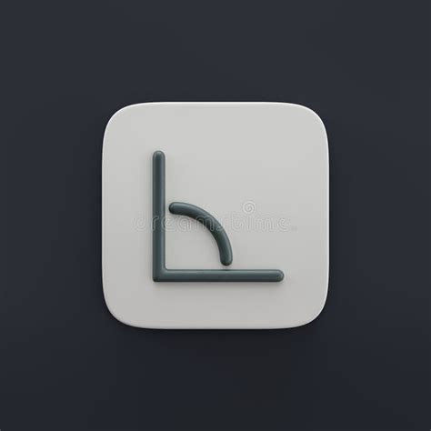 Angle 3d Icon Outilne Design And Development Icon In Grey Color On A Button Shape 3d Rendering