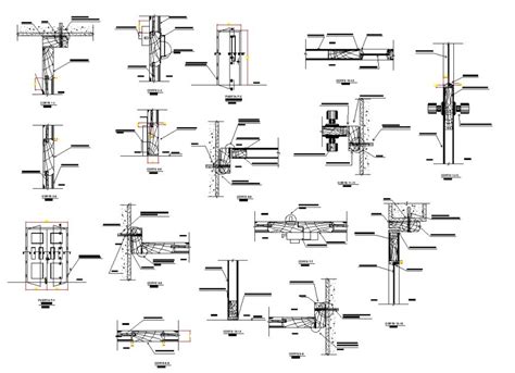 Door Block Detail Plan And Section 2d View Cad Unit Layout Fie In Autocad Format
