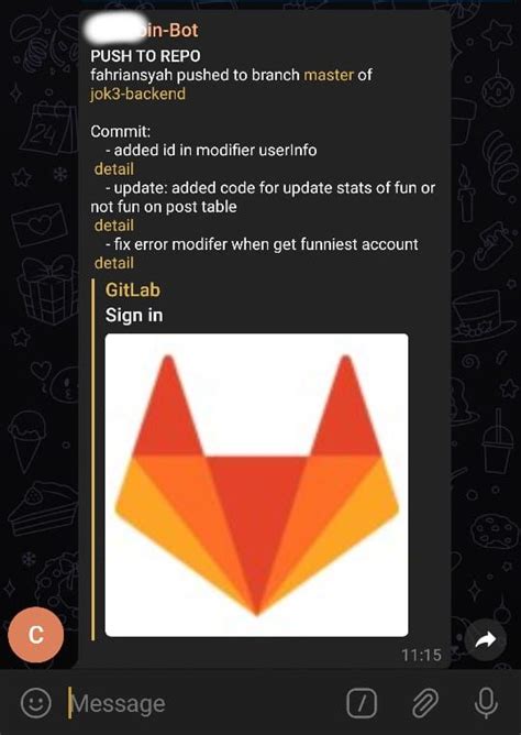 GitHub Fachryansyah Telegram Gitlab Reporter Telegram Bot Auto Reporter To Group Chat