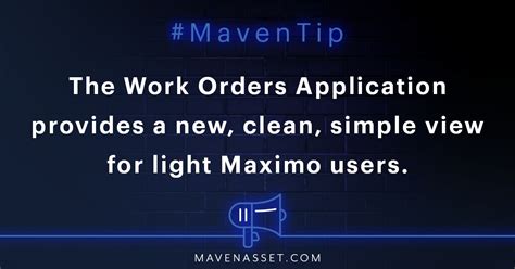 Maventip Mavenexperience Thatssomaven Drivingeamforward Mas Maximo Assetmanagement
