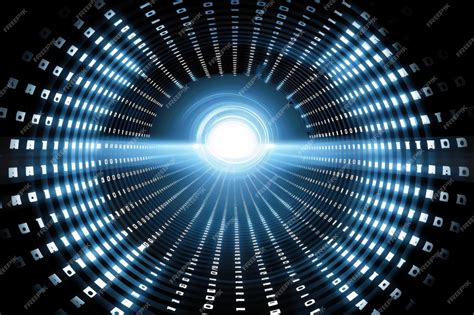 Abstract Glowing Digital Tunnel Representing Data Flow And Connectivity Premium Ai Generated Image