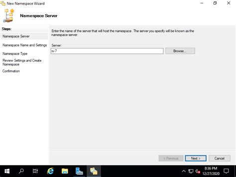 Windows Server 2019 File Server Create Dfs Namespaces Server World
