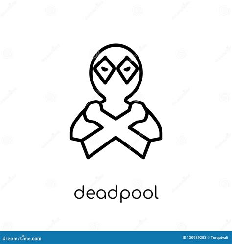 Deadpool Icon Trendy Flat Vector Deadpool Icon On White Background Deadpool Icon Trendy Flat Vector Deadpool Icon On White Background
