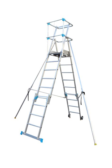 Telescopic Podium Step Ladder With Safety Cage Oxley Access