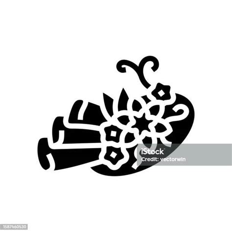 Fascinator 모자 모자 글리프 아이콘 벡터 그림 디자인에 대한 스톡 벡터 아트 및 기타 이미지 디자인 머리 머리 장식물 Istock