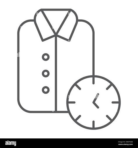 Express Cleaning Thin Line Icon Clean And Service Shirt Sign Vector Graphics A Linear