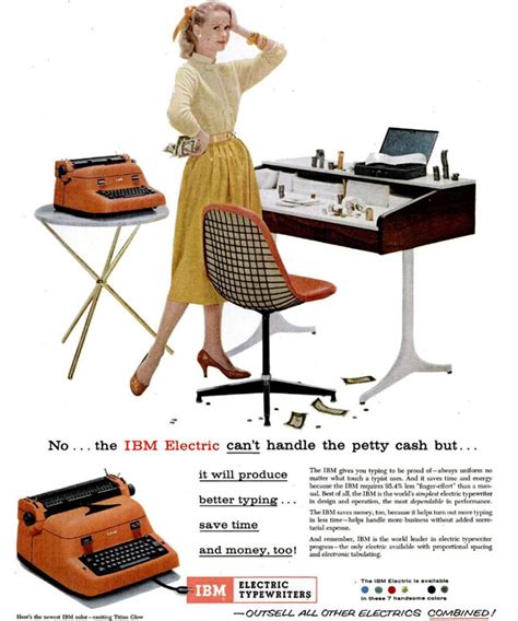 Mid Century IBM Typewriter Ads Mister Crew
