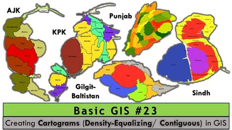 Basic Gis 23 Creating Cartograms Density Equalizing Contiguous