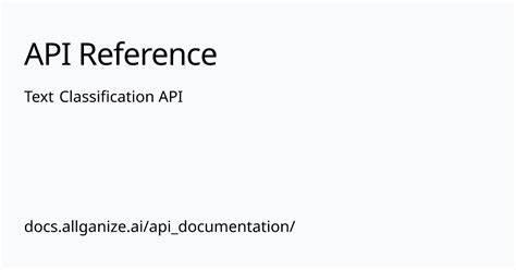 Text Classification Api Api Reference