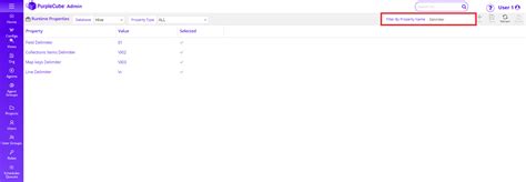 Editing Runtime Properties
