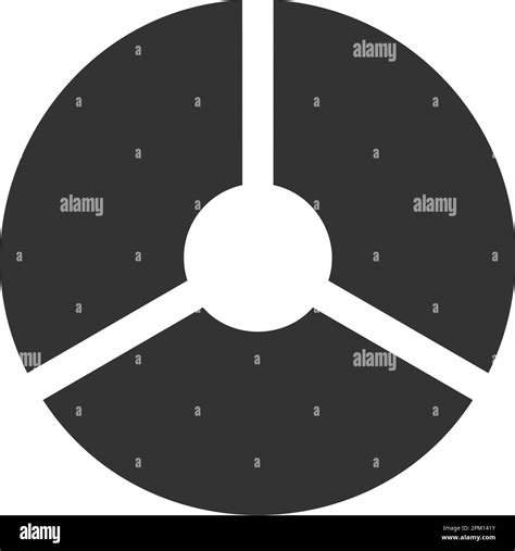 Donut Or Pie Chart Example Circle Divided On 3 Equal Parts Wheel Diagram With Three Sectors